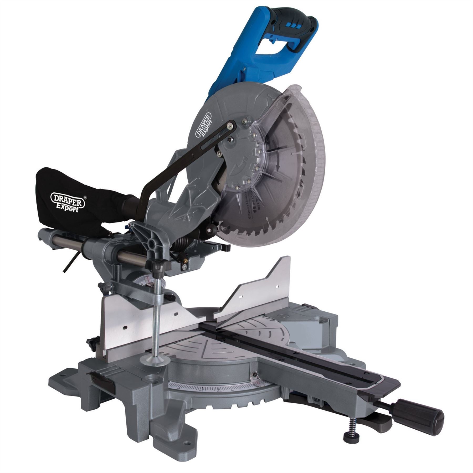 Draper 79899 255mm Double Bevel Sliding Compound Mitre Saw 230V 2000W ...