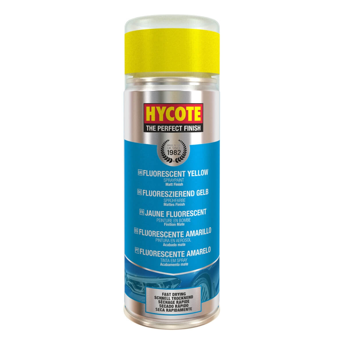 Hycote Fluorescent Yellow Safety Spray Paint 400Ml Xuk472