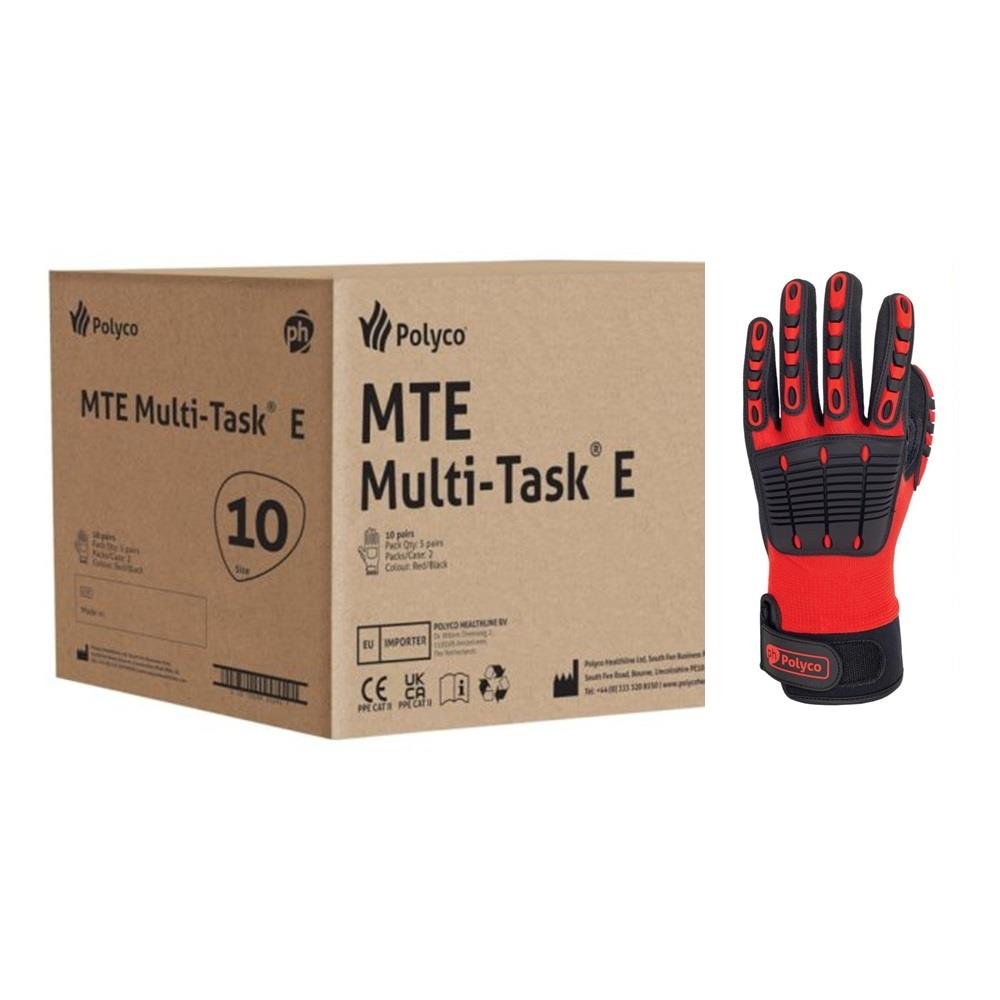 Case 10 Pairs Polyco Multi Task E Nitrile Palm Coated Impact