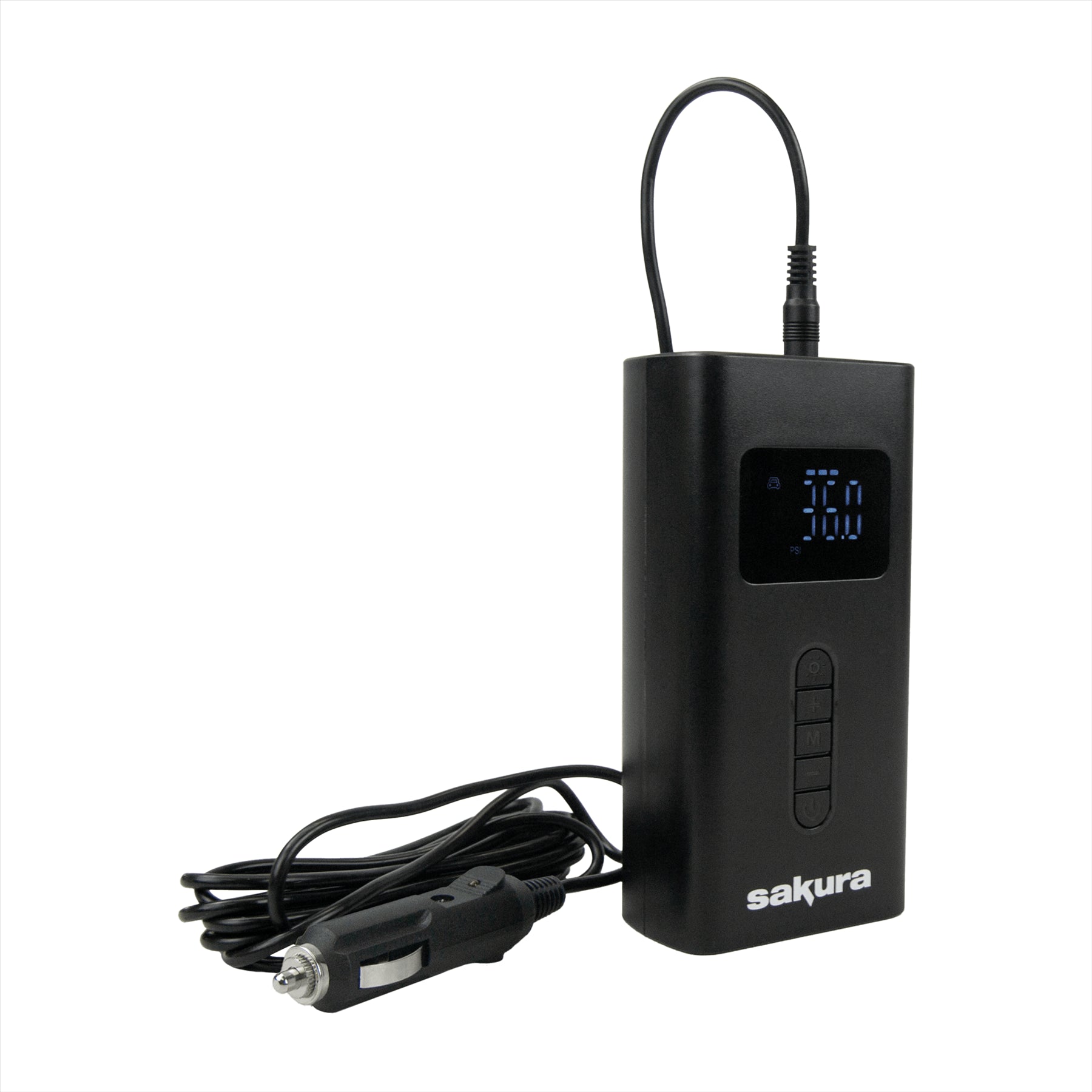 Sakura Rechargeable Cordless Tyre Inflator with Built-In Power Bank