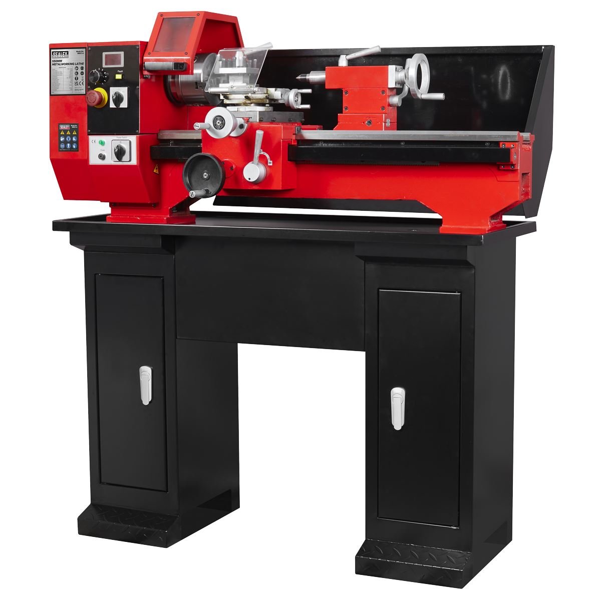 Sealey SM27 Metalworking Lathe 500mm Between Centres with Floor Stand